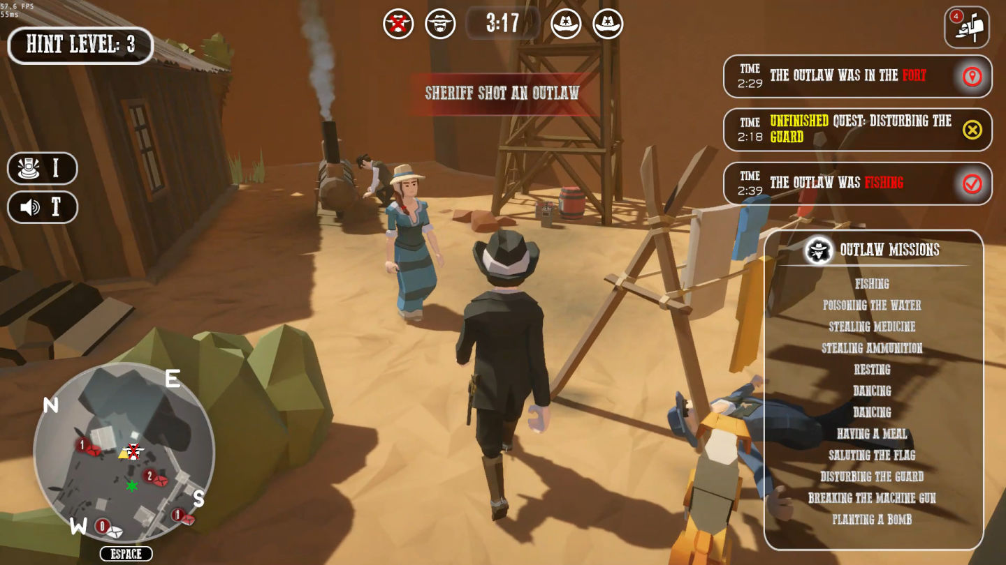 《West Hunt》西部牛仔風推理派對遊戲正式上線，可以偽裝村民看熱鬧逃避警長追捕 | 遊戲基地 Gamebase