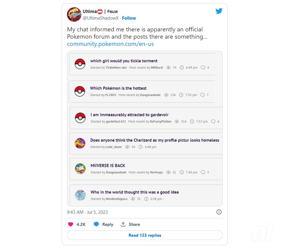 《寶可夢》官方社群論壇上線，卻湧入大量成人搞笑話題導致站方得立即刪文管理 | beanfun!