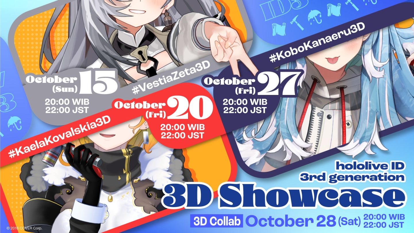 hololive ID 三期生 3D 亮相直播 10/15 起陸續舉辦，28 日還有聯動特別直播！ | 遊戲基地 Gamebase