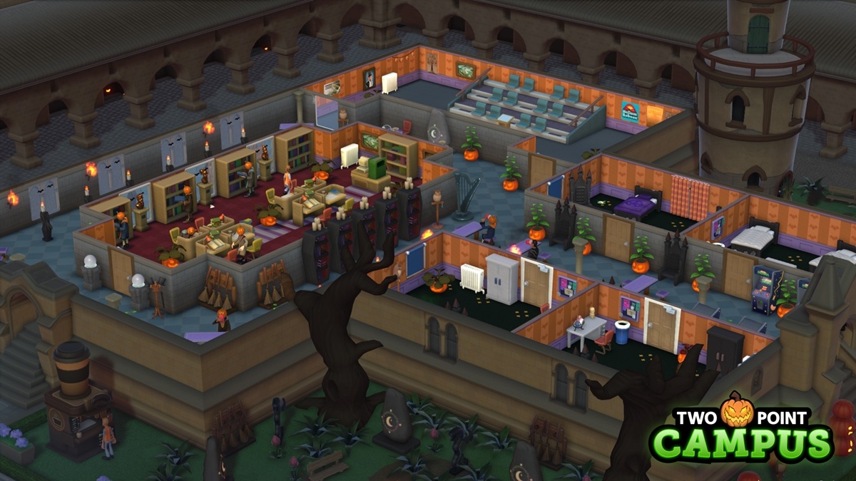 《Two Point Studios 雙點校園》在全新萬聖節更新中體驗完美的覓食場所！ | 遊戲基地 Gamebase