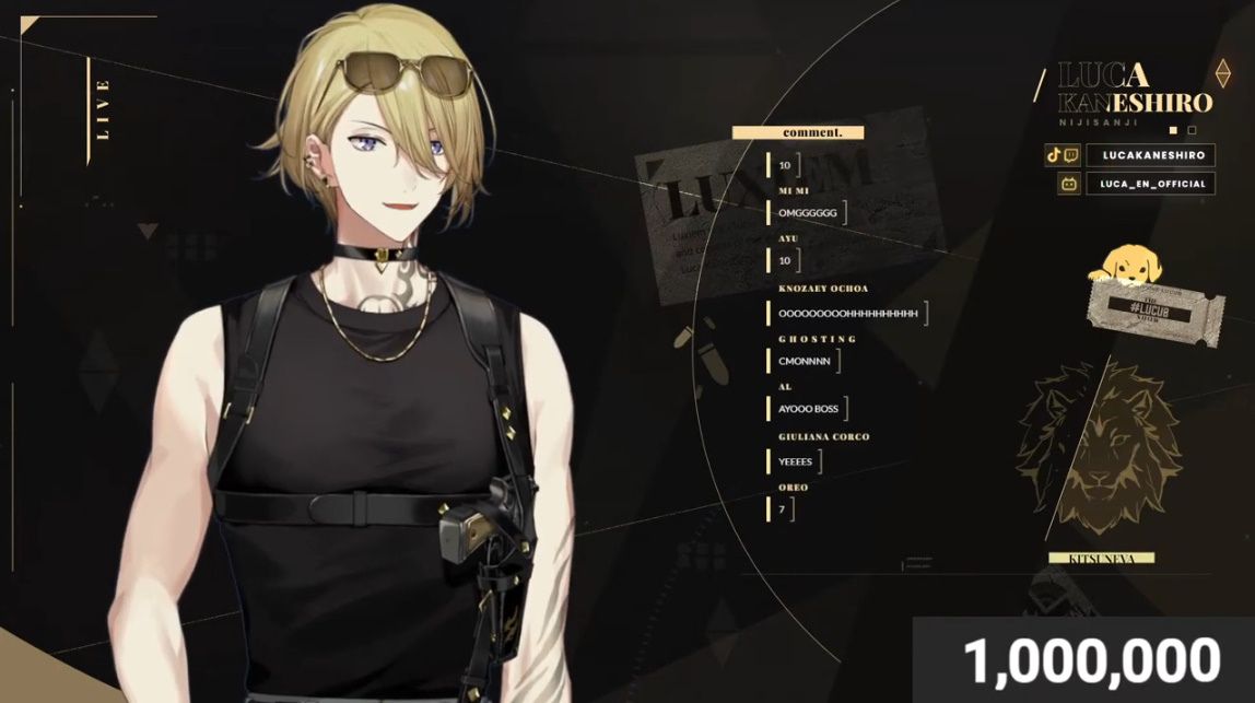 NIJISANJI EN 第三面金盾誕生！POG 黑手黨頭目 Luca kaneshiro 突破百萬訂閱 | 遊戲基地 Gamebase