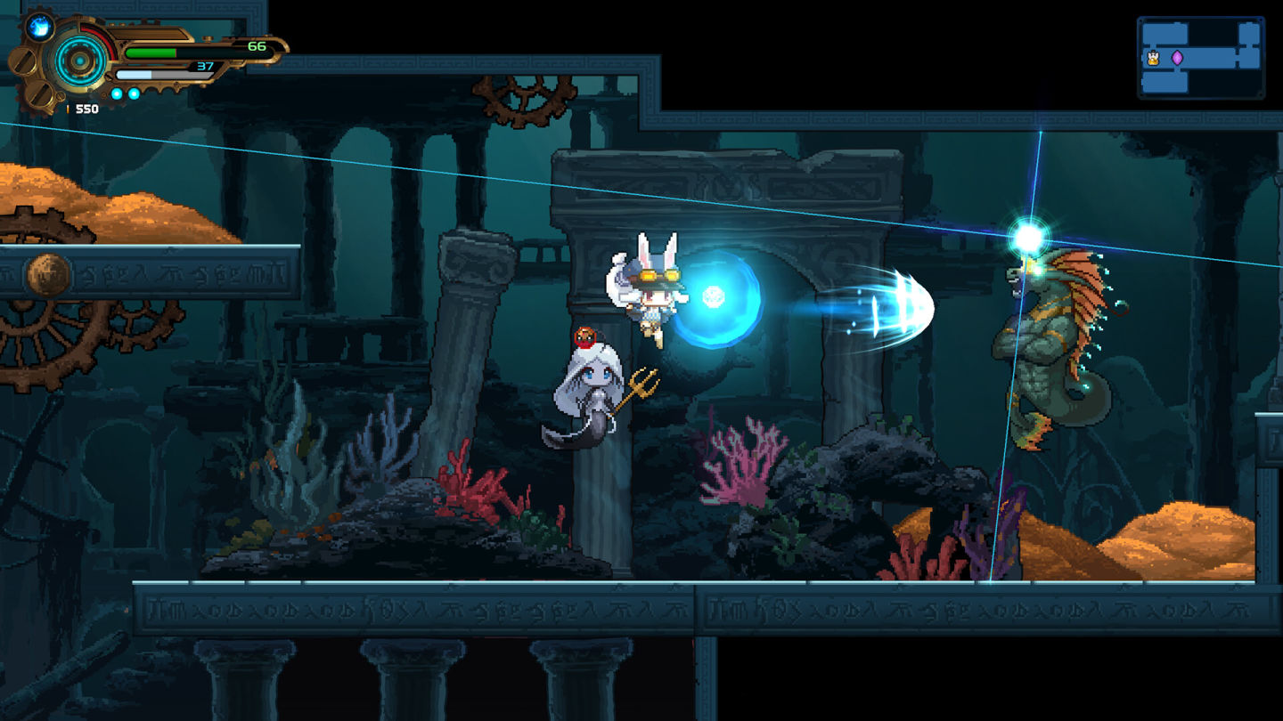 台灣獨立製作《TEVI》Steam、Switch 平台上架，扮兔耳娘帶浮遊炮享受各種炫目連技 | 遊戲基地 Gamebase