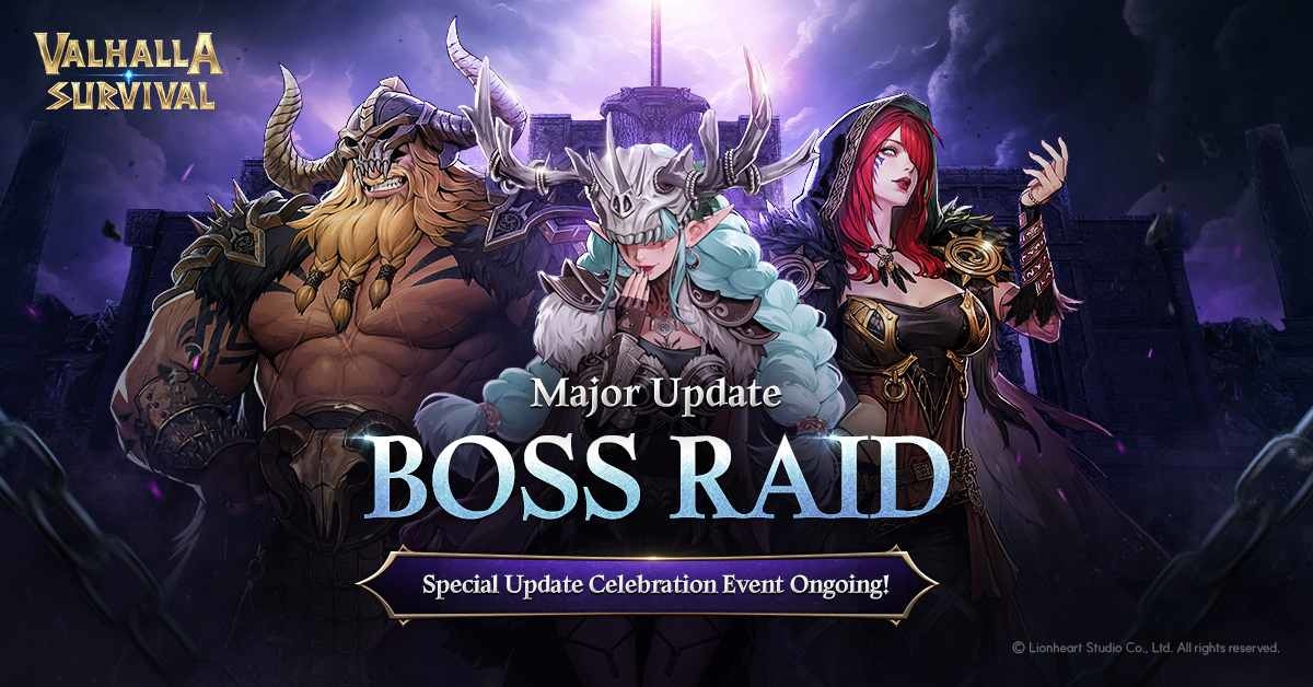 《Valhalla Survival》大規模更新！Boss 突襲戰、新章節「阿斯嘉特」等精彩內容登場 | 遊戲基地 Gamebase