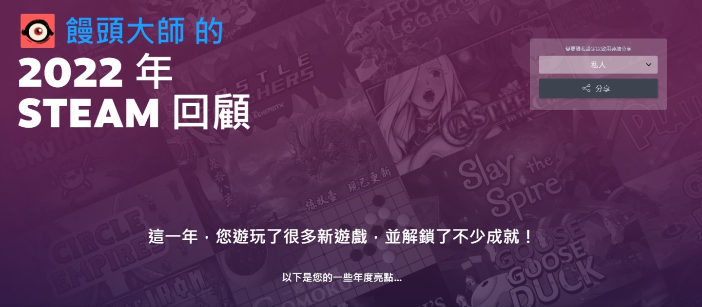 Steam 推出最新 2022 Replay 回顧功能，幫助玩家統計回想自己今年遊玩遊戲紀錄 | beanfun!