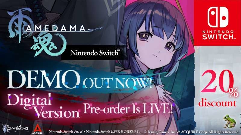 Switch 版《雨魂 -AMEDAMA-》免費體驗版上架！數位版預購同步開放 | 遊戲基地 Gamebase