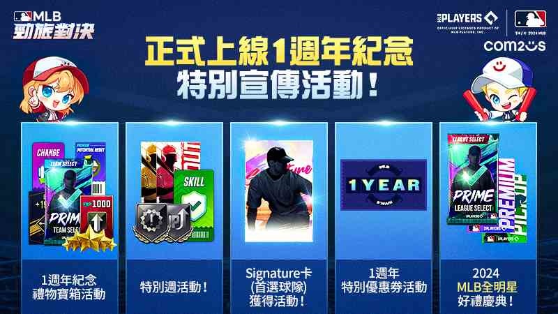 Com2uS《MLB 勁旅對決》1 週年豪禮狂歡慶典開跑 | 遊戲基地 Gamebase
